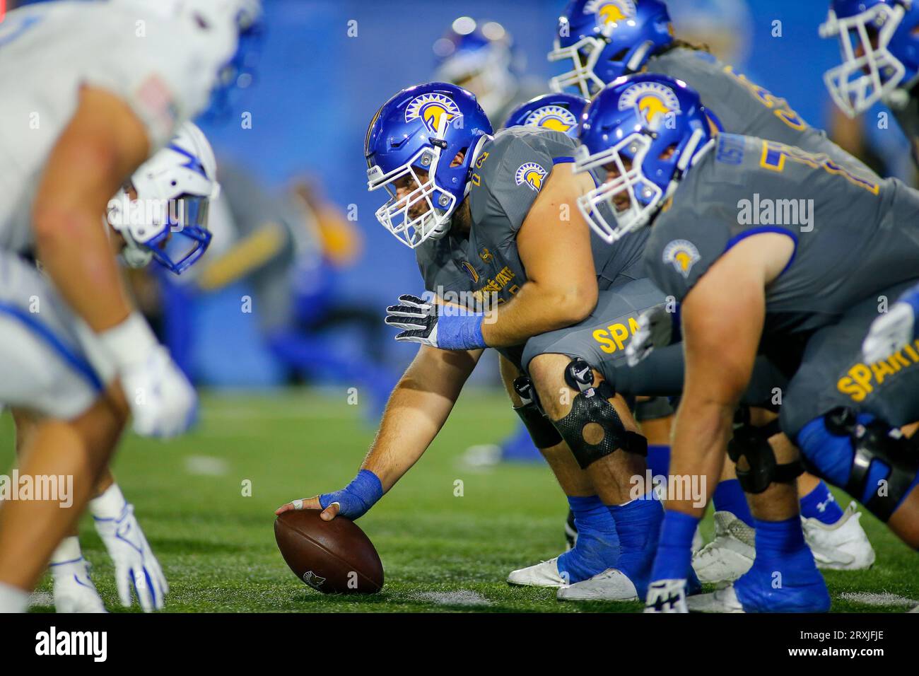 SAN JOSE, CA - SEPTEMBER 22: San Jose State Spartans OL Anthony Pardue ...