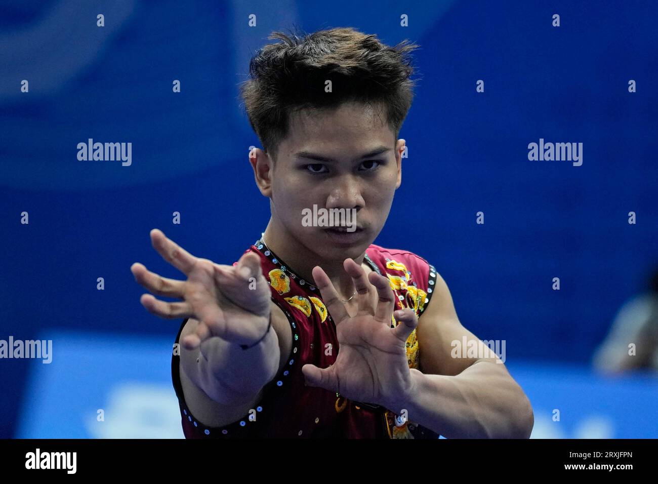 Brunei's Mohammad Adi Salihin Bin Roslan performs in the Wushu Men's ...