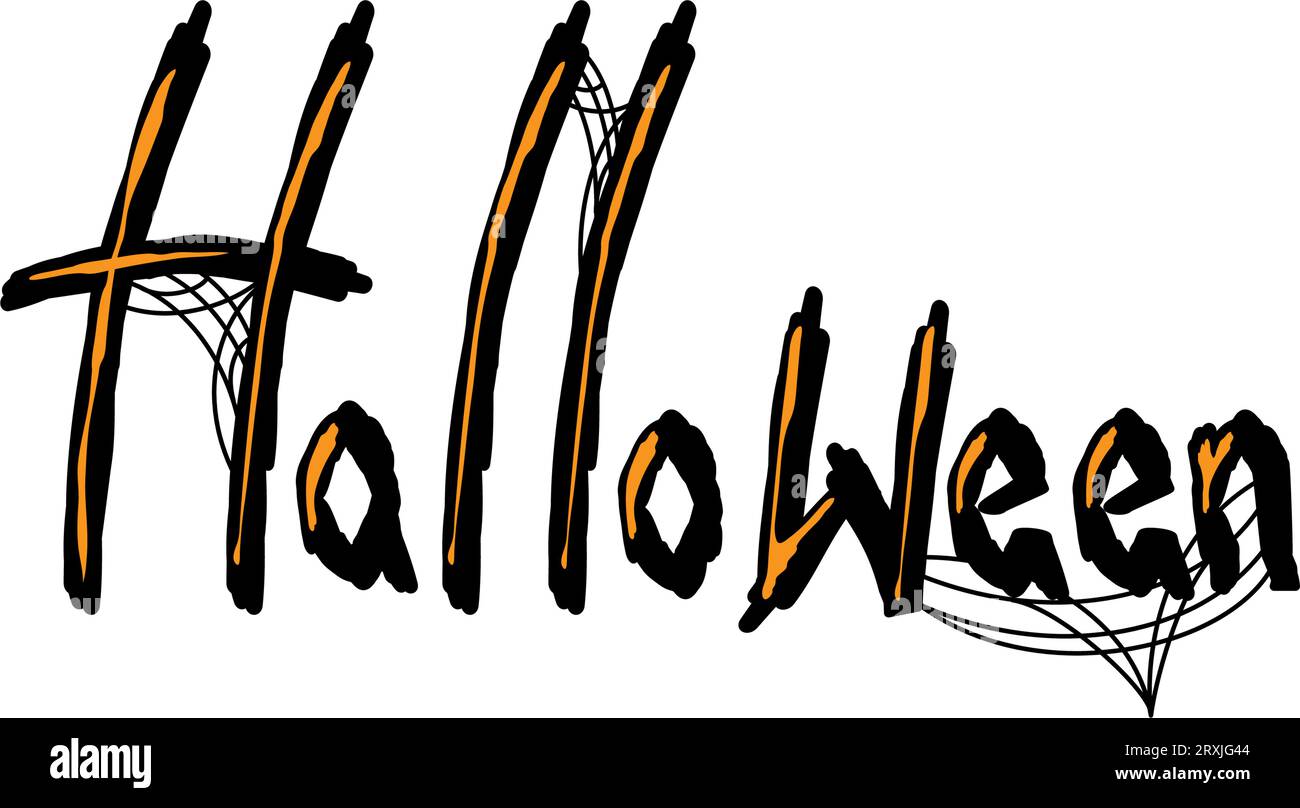 halloween lettering font Stock Vector Image & Art - Alamy