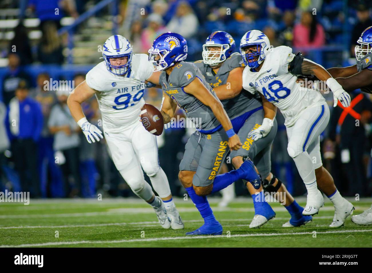 SAN JOSE, CA - SEPTEMBER 22: San Jose State Spartans QB Chevan Cordeiro ...