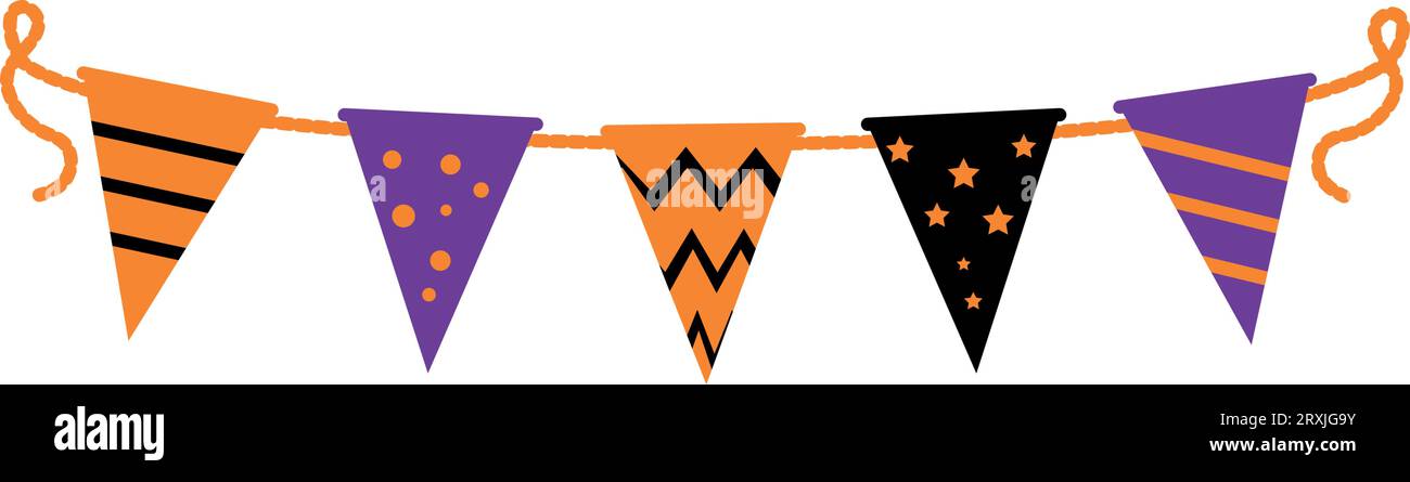 halloween garland triangles Stock Vector Image & Art - Alamy