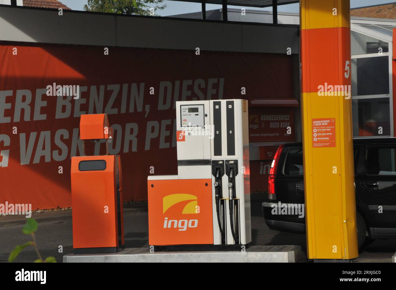 25 September. 2023/Ingo petrol station in danish capital Copenhagen ...