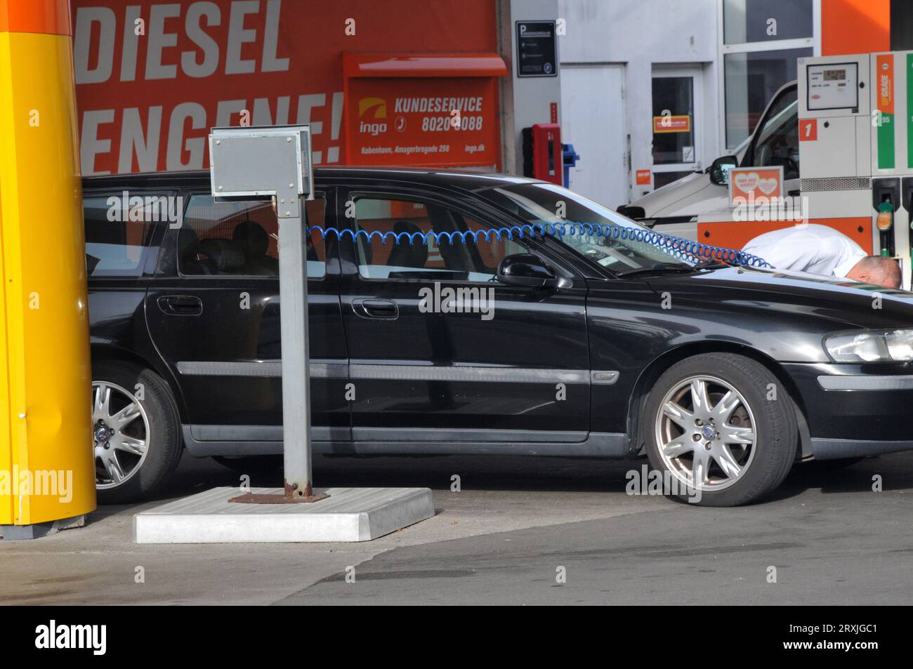 25 September. 2023/Ingo petrol station in danish capital Copenhagen ...