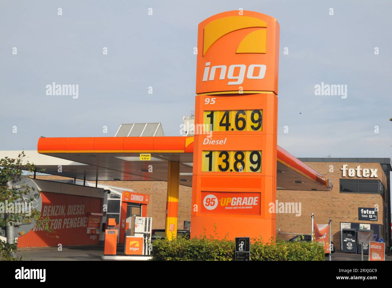 25 September. 2023/Ingo petrol station in danish capital Copenhagen ...