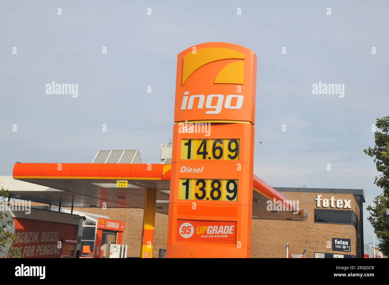 25 September. 2023/Ingo petrol station in danish capital Copenhagen ...