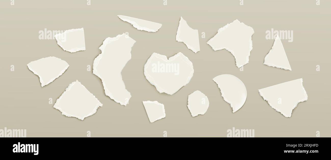 Newspaper scrap for collage with torn and ripped edges. Realistic ...