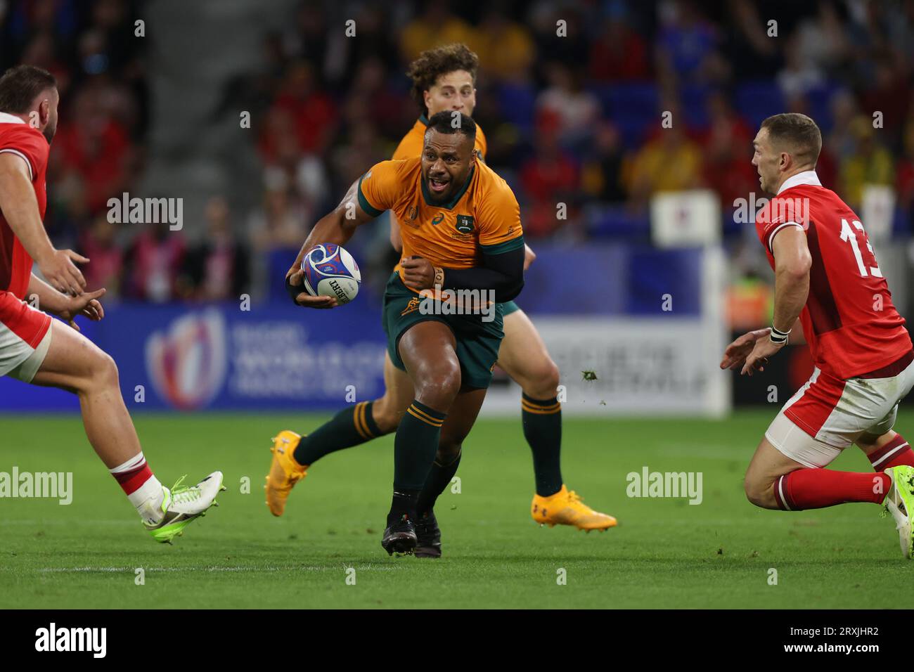 Lyon, France, Sunday. 24th Sep, 2023. Australia's Samu Kerevi during ...
