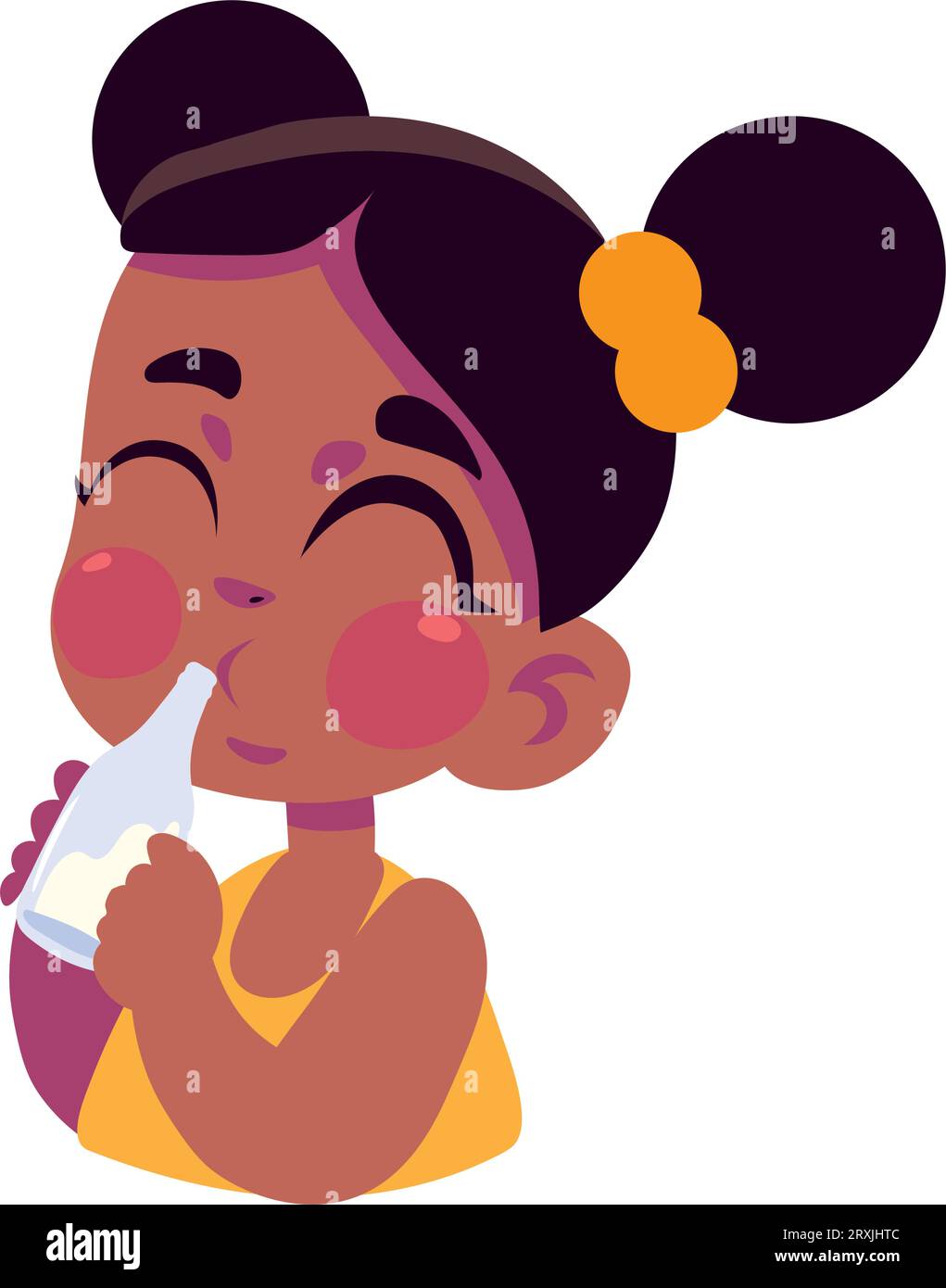 kid eating juice Stock Vector Image & Art - Alamy