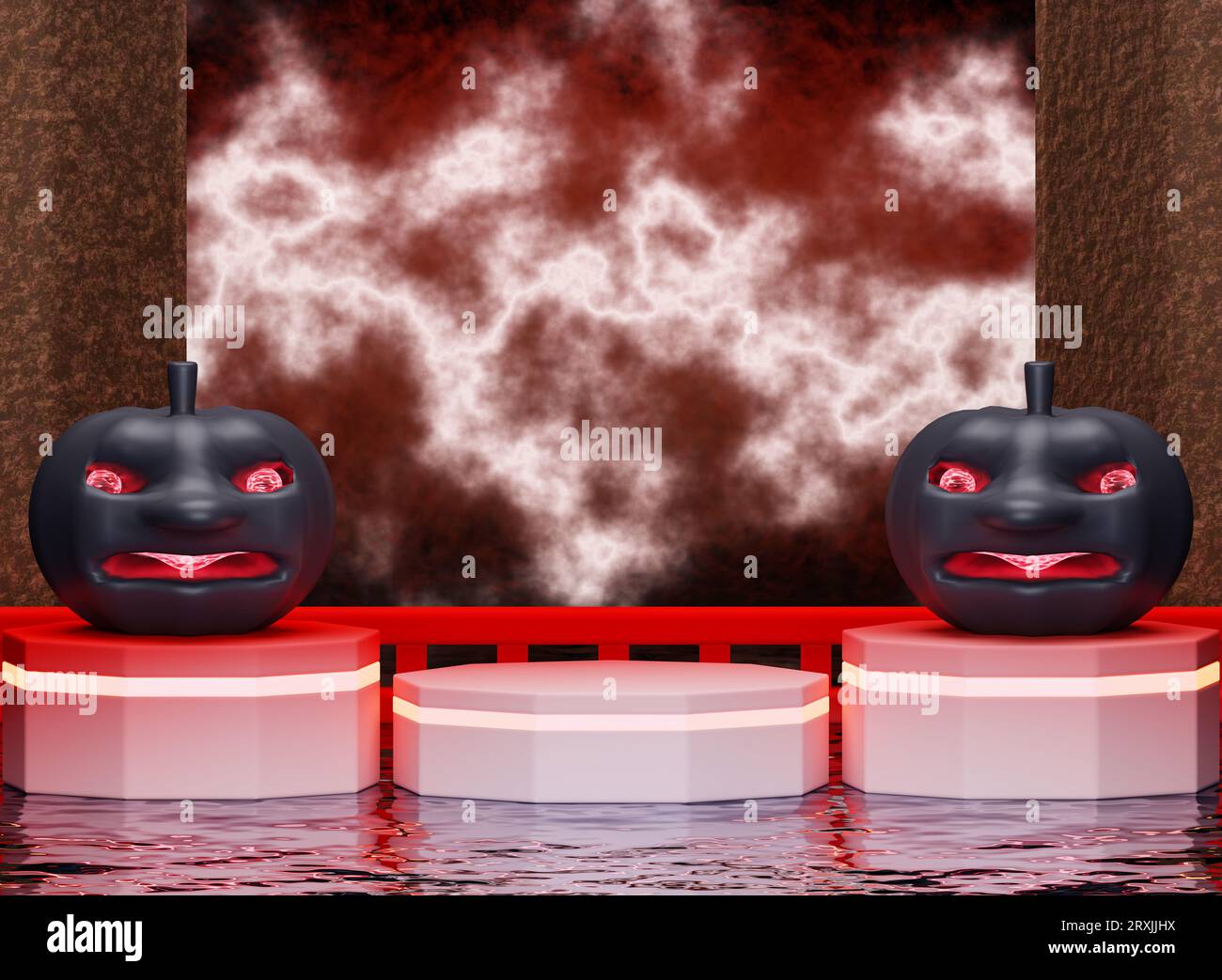 Display stand for Halloween festival 3D. and a concept Halloween ...