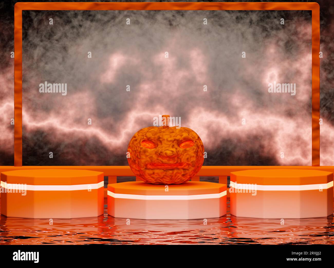 Display stand for Halloween festival 3D. and a concept Halloween ...