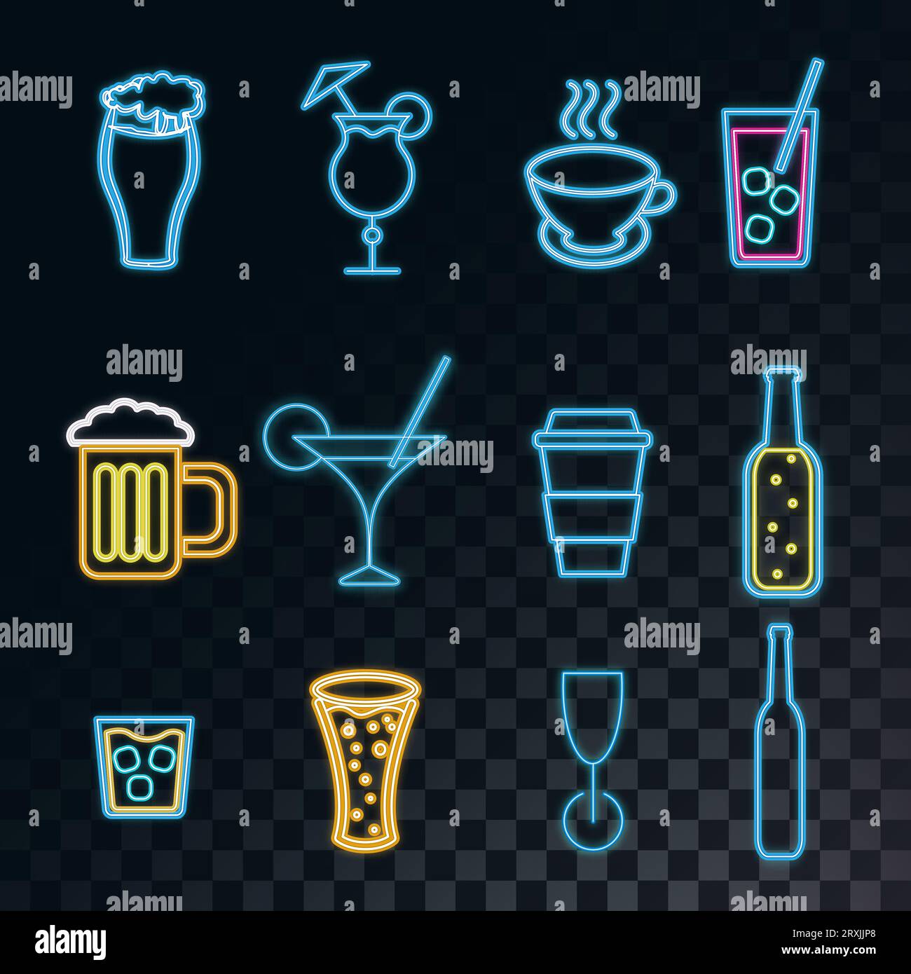 Beers on a bar Stock Vector Images - Alamy
