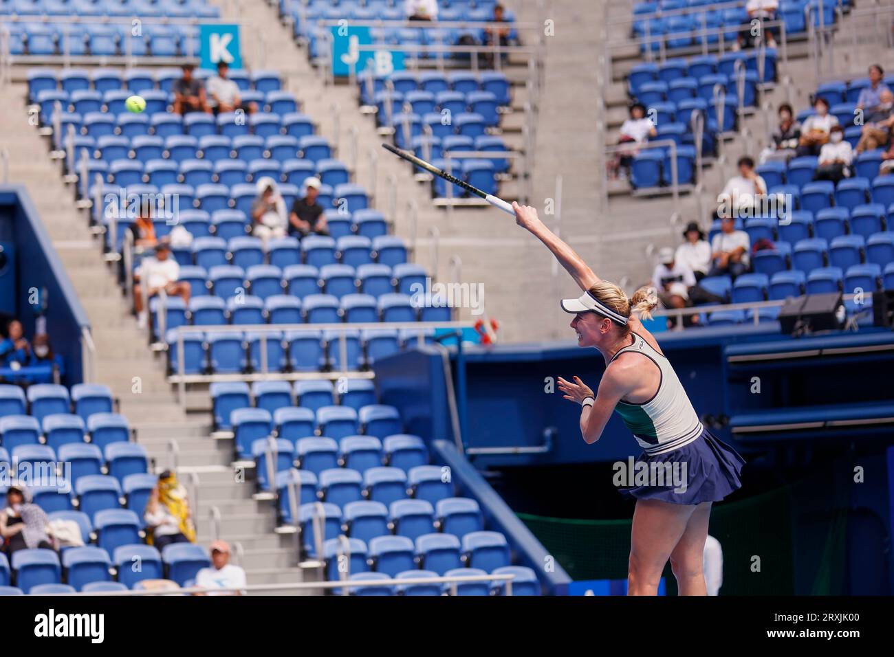 Tokyo, Japan. 26th Sep, 2023. Ekaterina ALEXANDROVA (RUS) serves ...