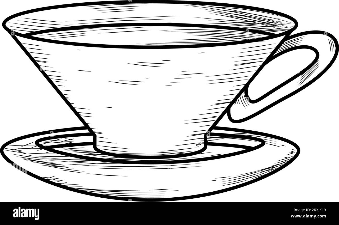 coffee cup draw object Stock Vector Image & Art - Alamy