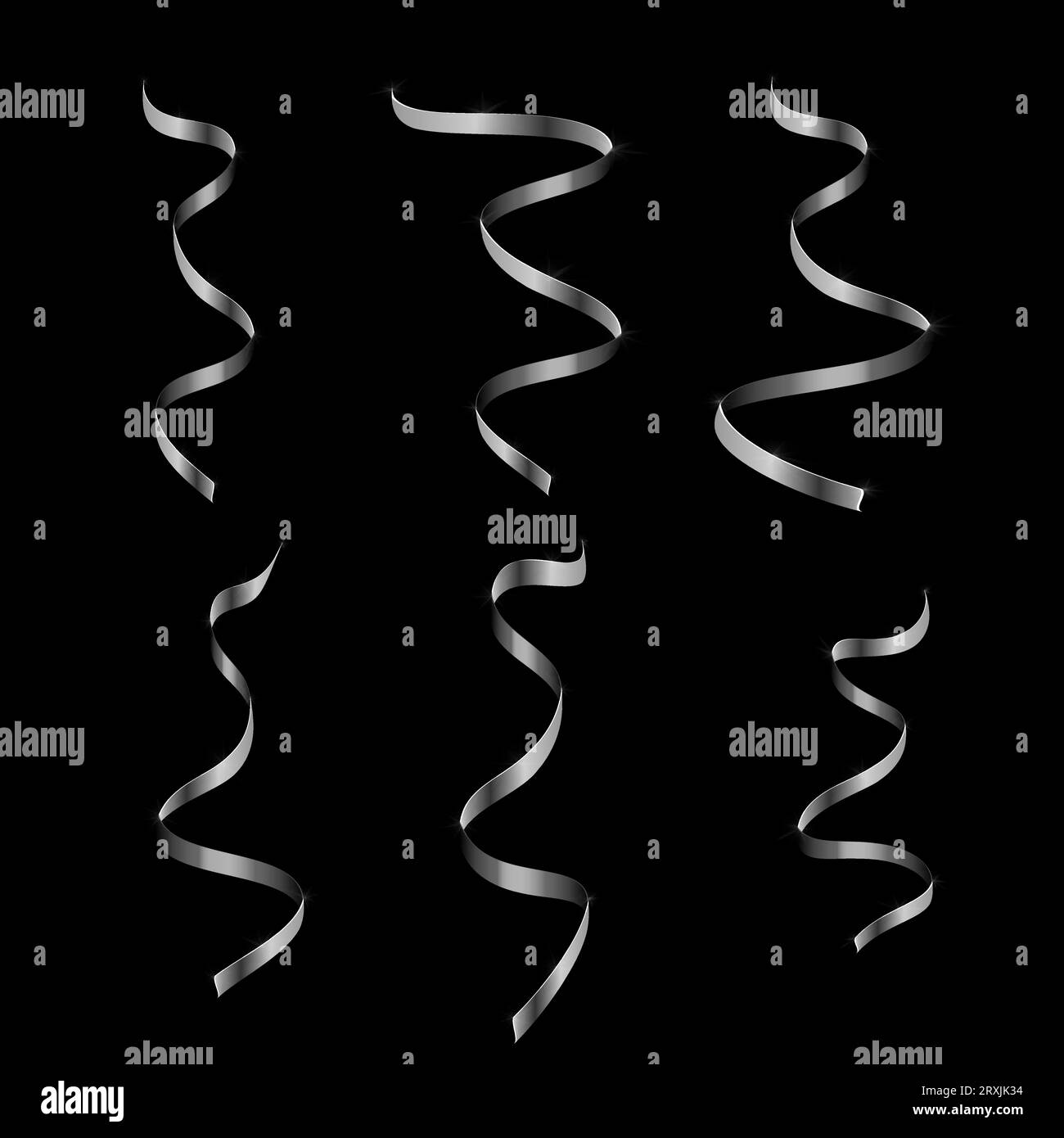 Gold ribbon banner sticker Black and White Stock Photos & Images - Alamy