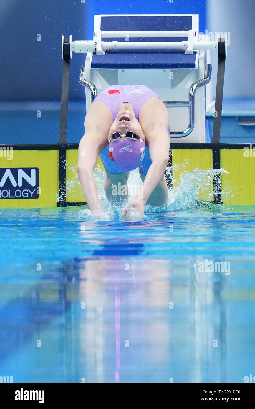 Hangzhou, China's Zhejiang Province. 26th Sep, 2023. Liu Yaxin of China ...