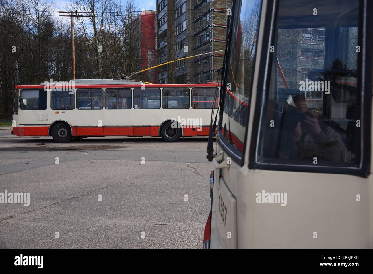 Skoda 14Tr trolleybus Stock Photo - Alamy
