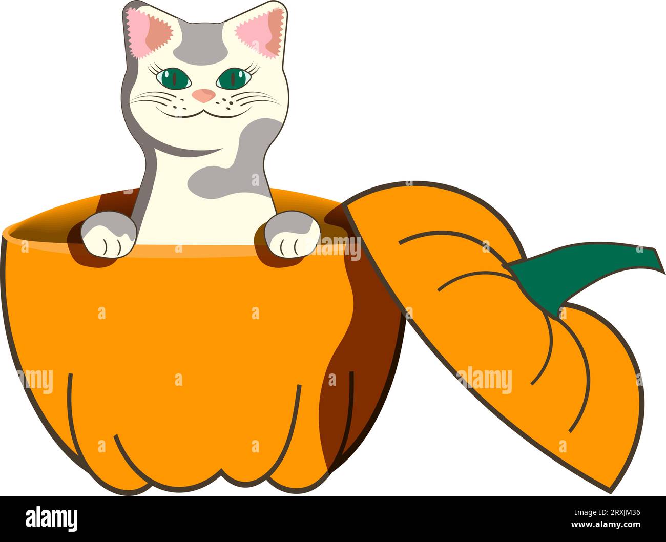 Jack o lantern silhouette Stock Vector Images - Alamy