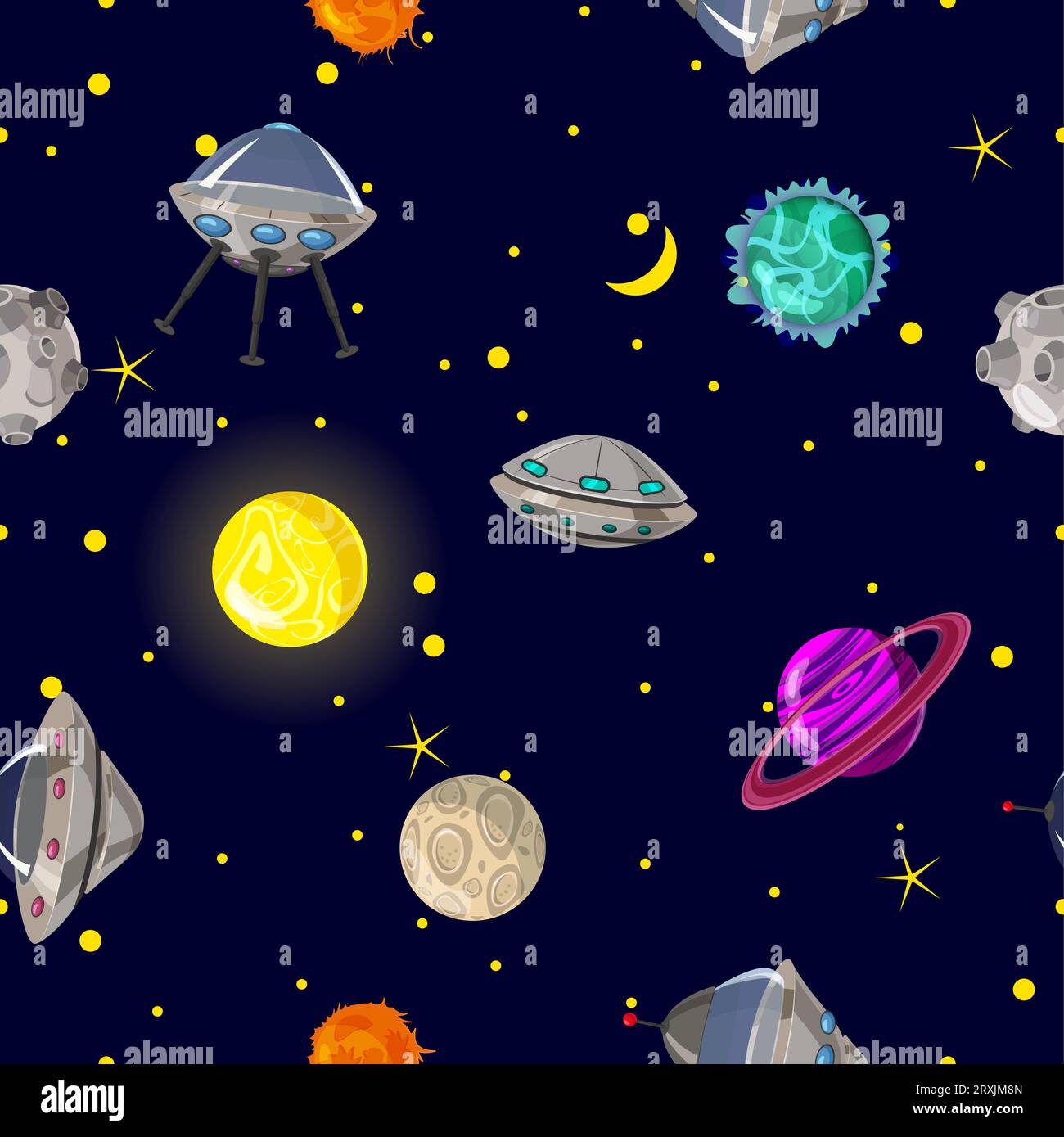 Cartoon galaxy space planets Stock Vector Images - Alamy