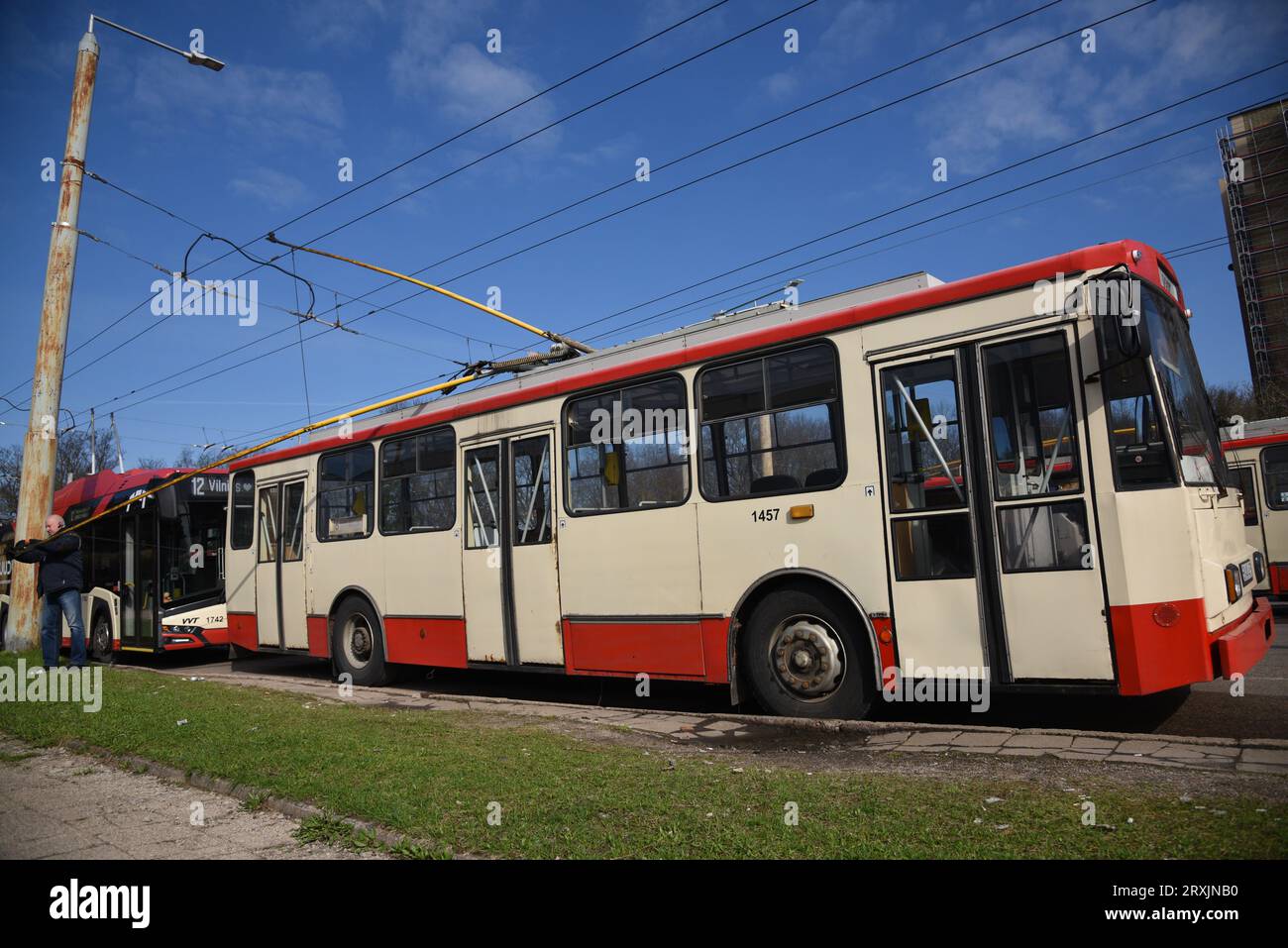 Skoda 14Tr trolleybus Stock Photo - Alamy