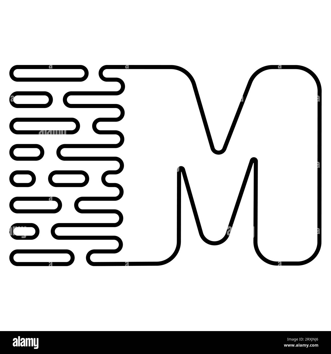 Letter m logo fast speed move letter, m fast symbol Stock Vector Image ...