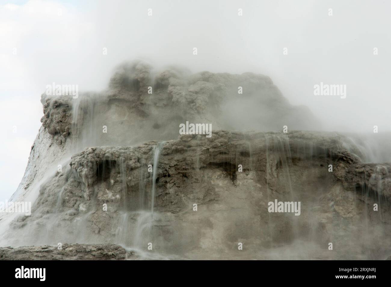 A cone geyser in the Upper Geyser Basin of Yellowstone National Park ...