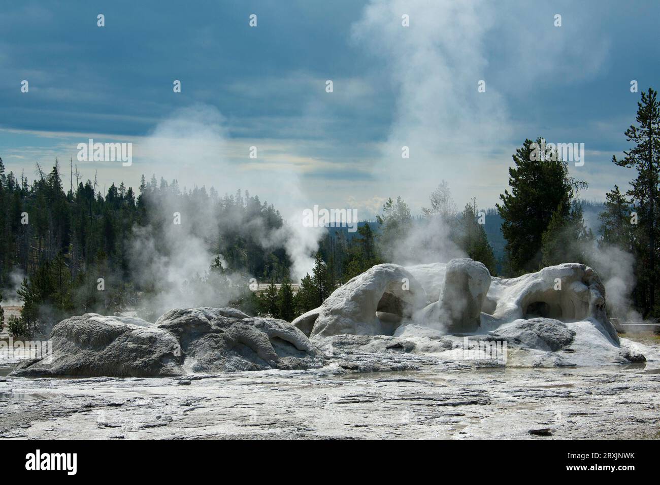 Grotto Geyser is a fountain-type geyser located in the Upper Geyser ...
