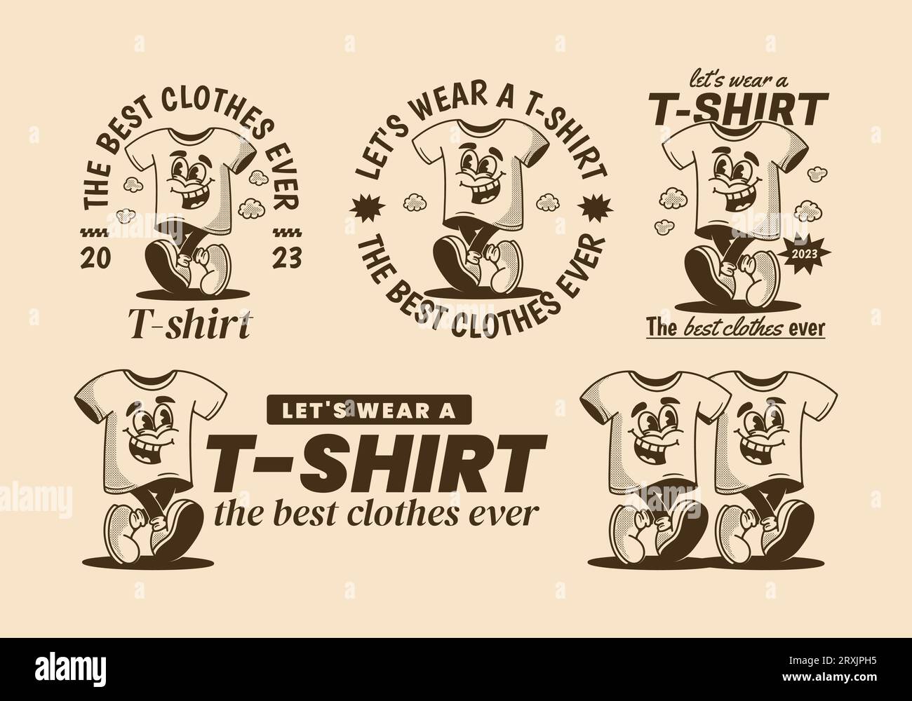 T-shirt, the best clothes ever. Mascot character illustration of ...