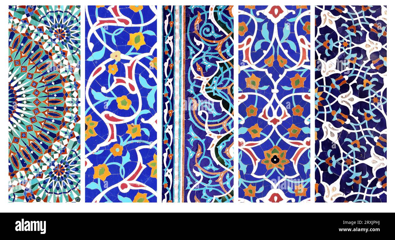 Set of vertical or horizontal banners with detail of ancient mosaic ...