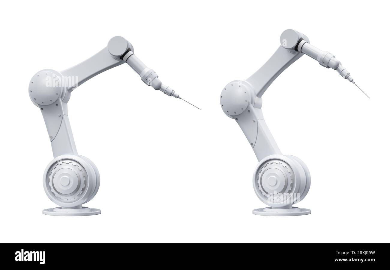 Mechanical arm with futuristic style, 3d rendering. Digital drawing ...