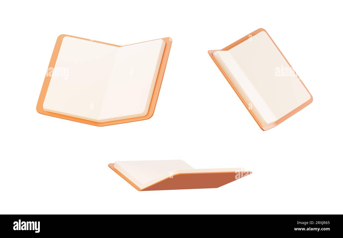 Cartoon style book, 3d rendering. Digital drawing Stock Photo - Alamy