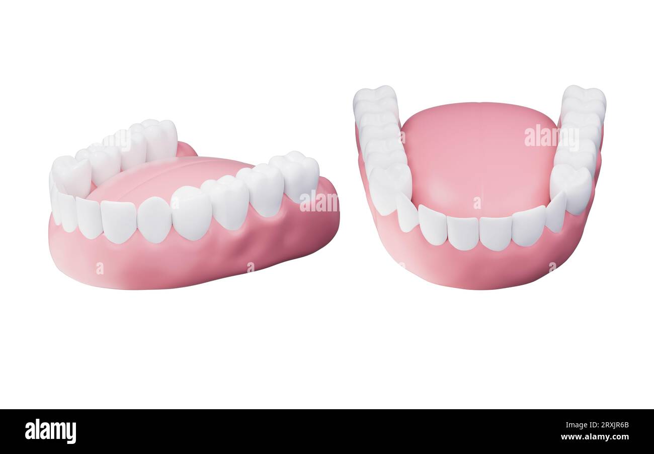 Healthy Teeth, teeth treatment, 3d rendering. Digital drawing Stock ...