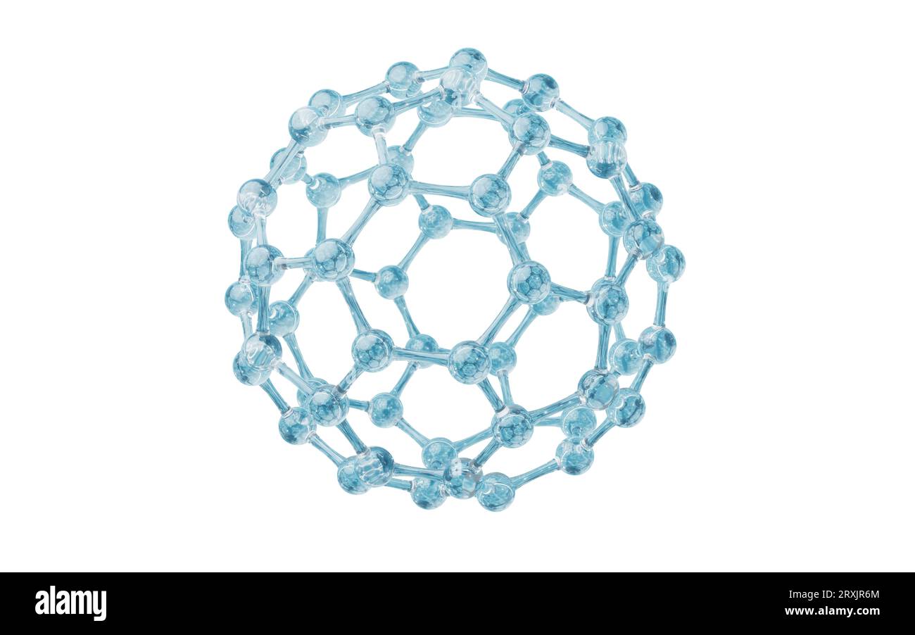 Molecule with glass material, 3d rendering. Digital drawing Stock Photo ...