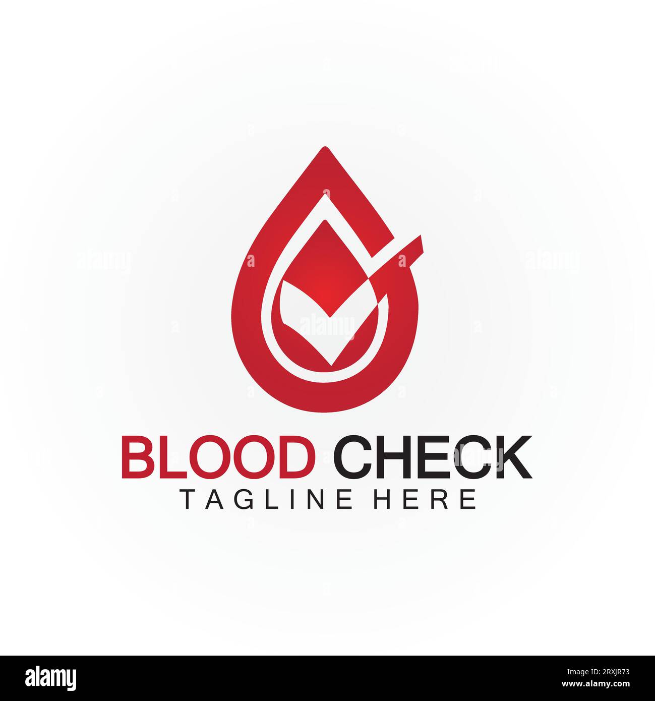 Blood drop check logo icon vector design template Stock Vector Image ...
