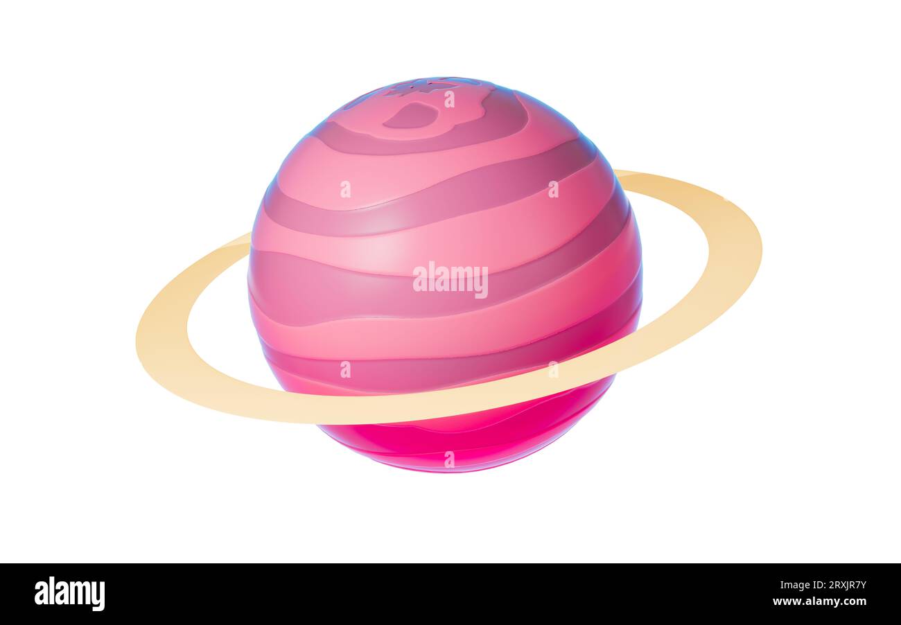 Planet with cartoon style, 3d rendering. Digital drawing Stock Photo ...