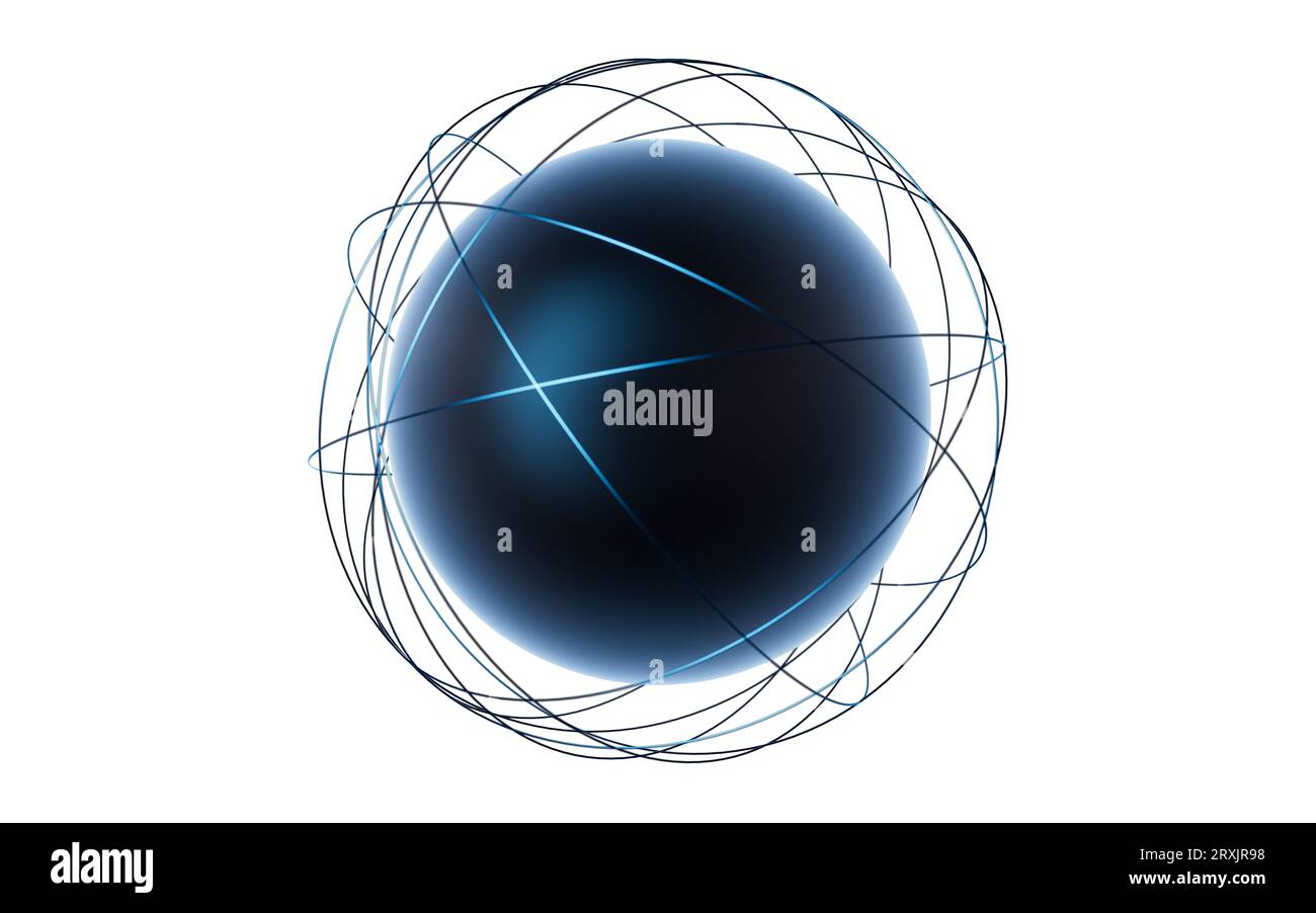 Digital technology sphere, 3d rendering. Digital drawing Stock Photo ...
