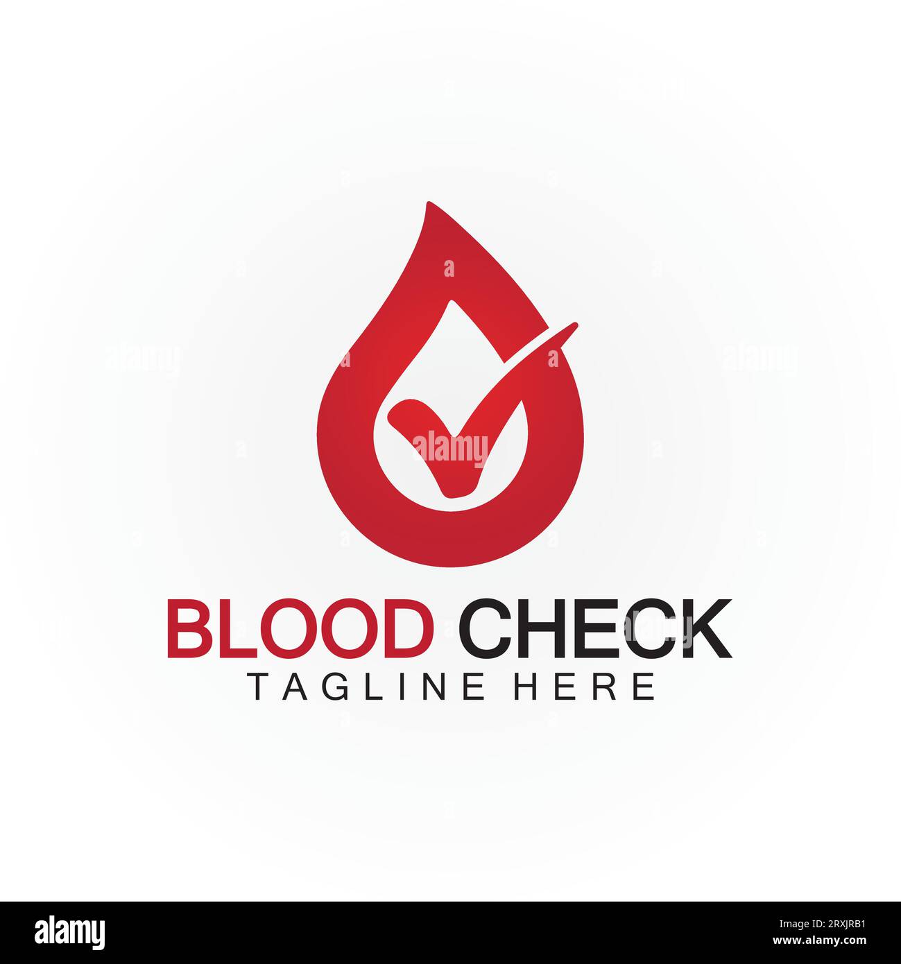 Blood drop check logo icon vector design template Stock Vector Image ...