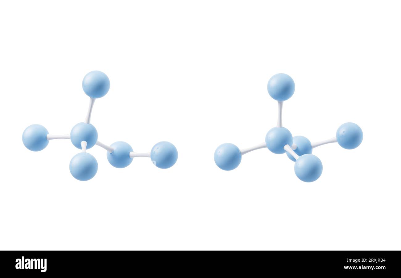 Molecule with biology and chemical concept, 3d rendering. Digital ...
