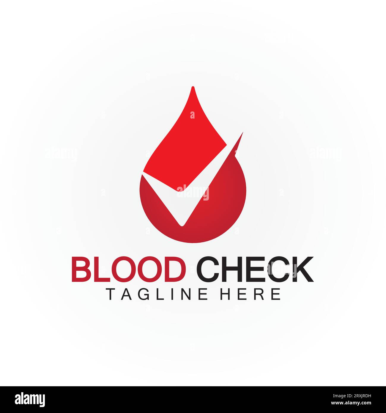 Blood drop check logo icon vector design template Stock Vector Image ...