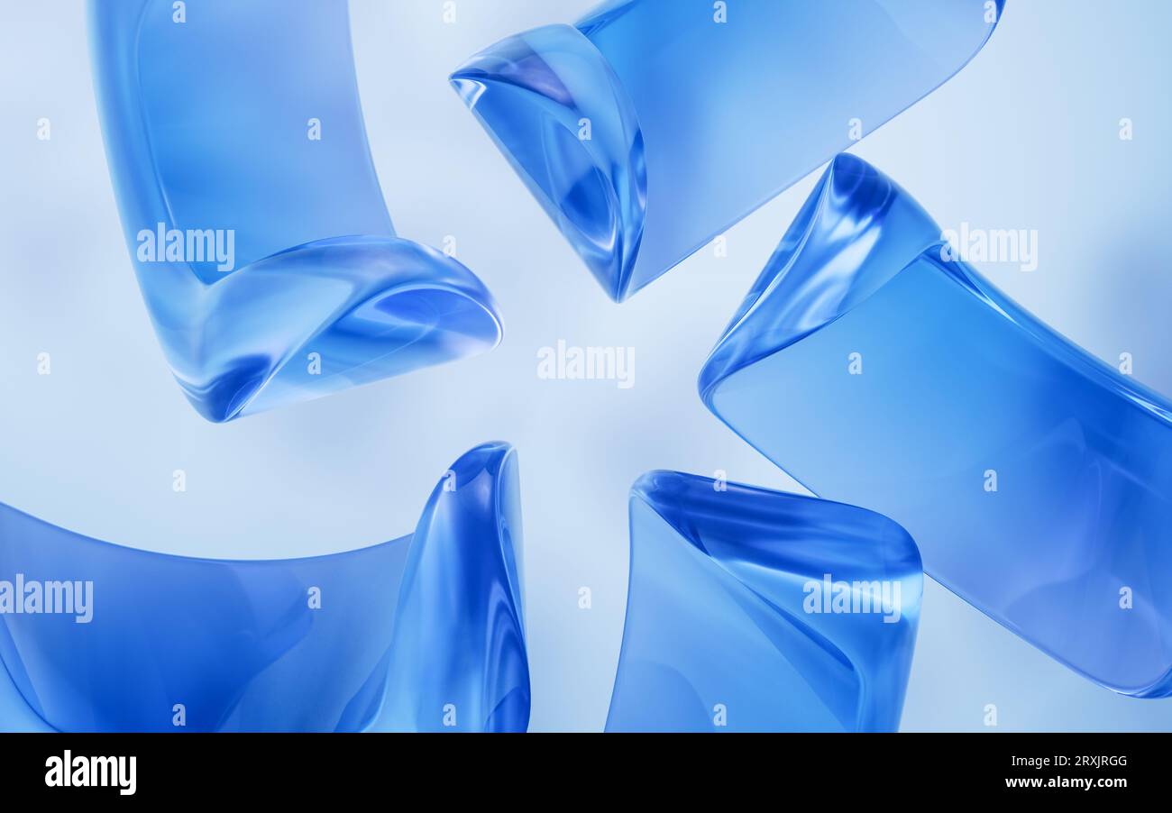 Abstract curve geometries background, 3d rendering. Digital drawing ...