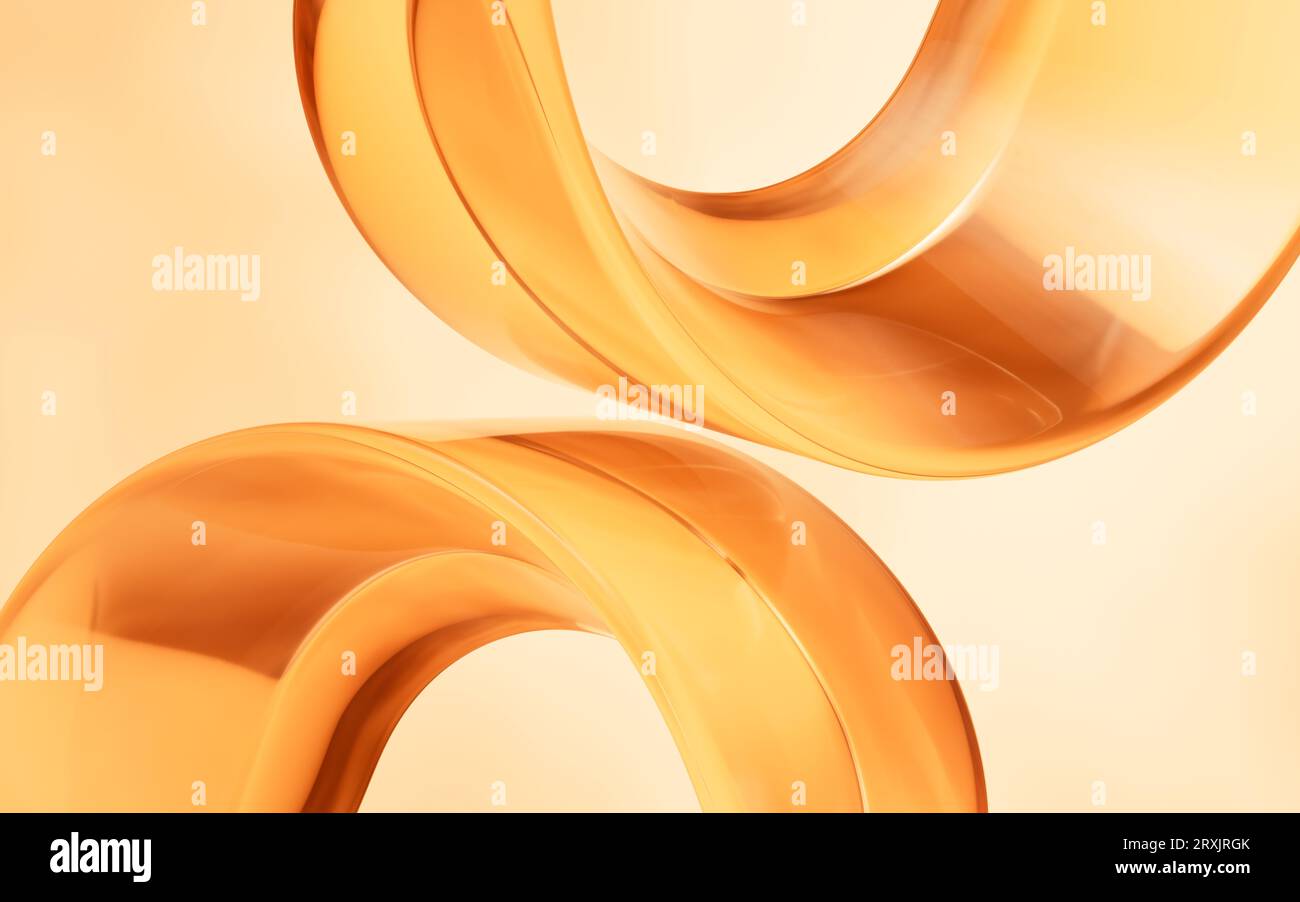 Abstract curve geometries background, 3d rendering. Digital drawing ...