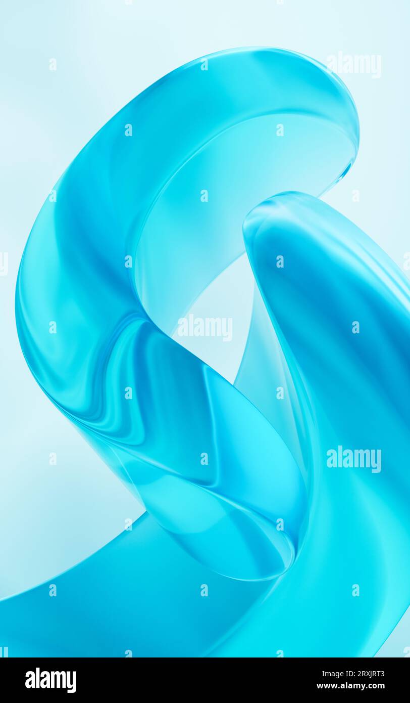 Abstract curve geometries background, 3d rendering. Digital drawing ...