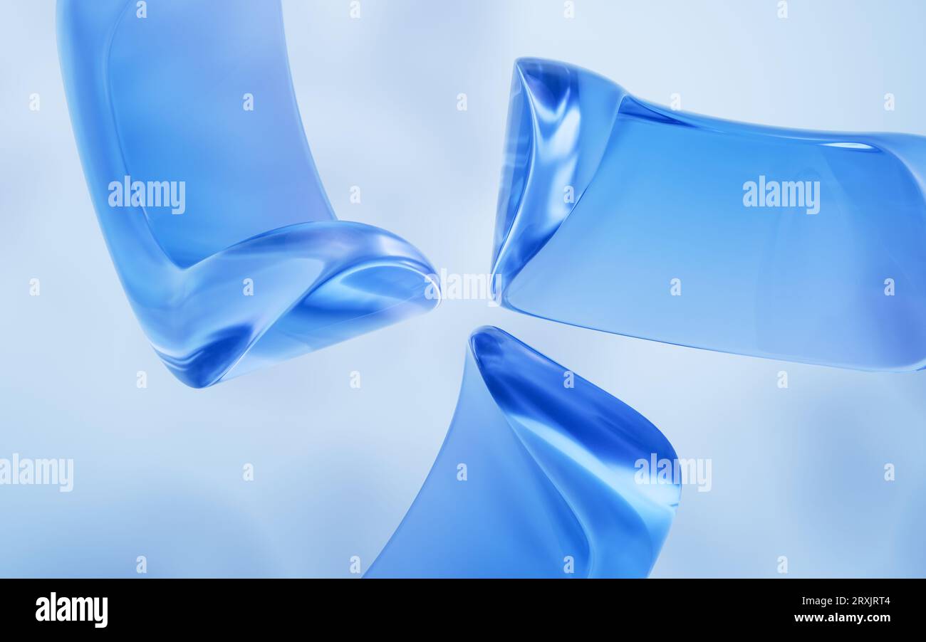 Abstract curve geometries background, 3d rendering. Digital drawing ...