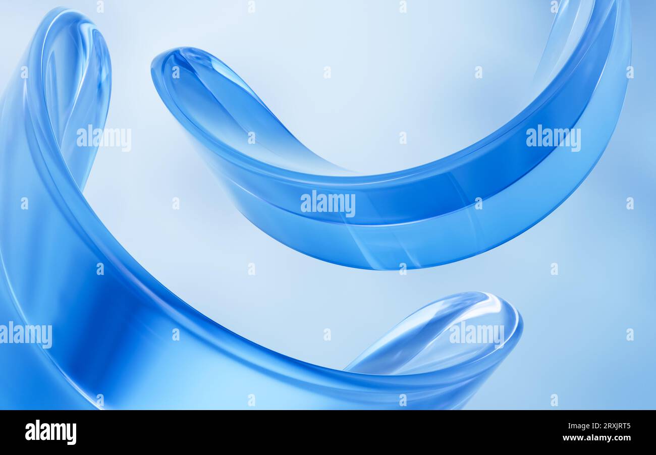 Abstract curve geometries background, 3d rendering. Digital drawing ...