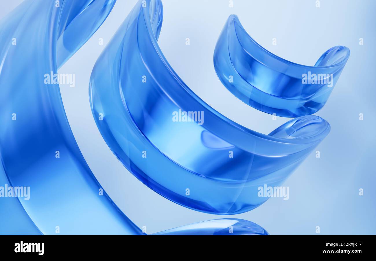 Abstract curve geometries background, 3d rendering. Digital drawing ...