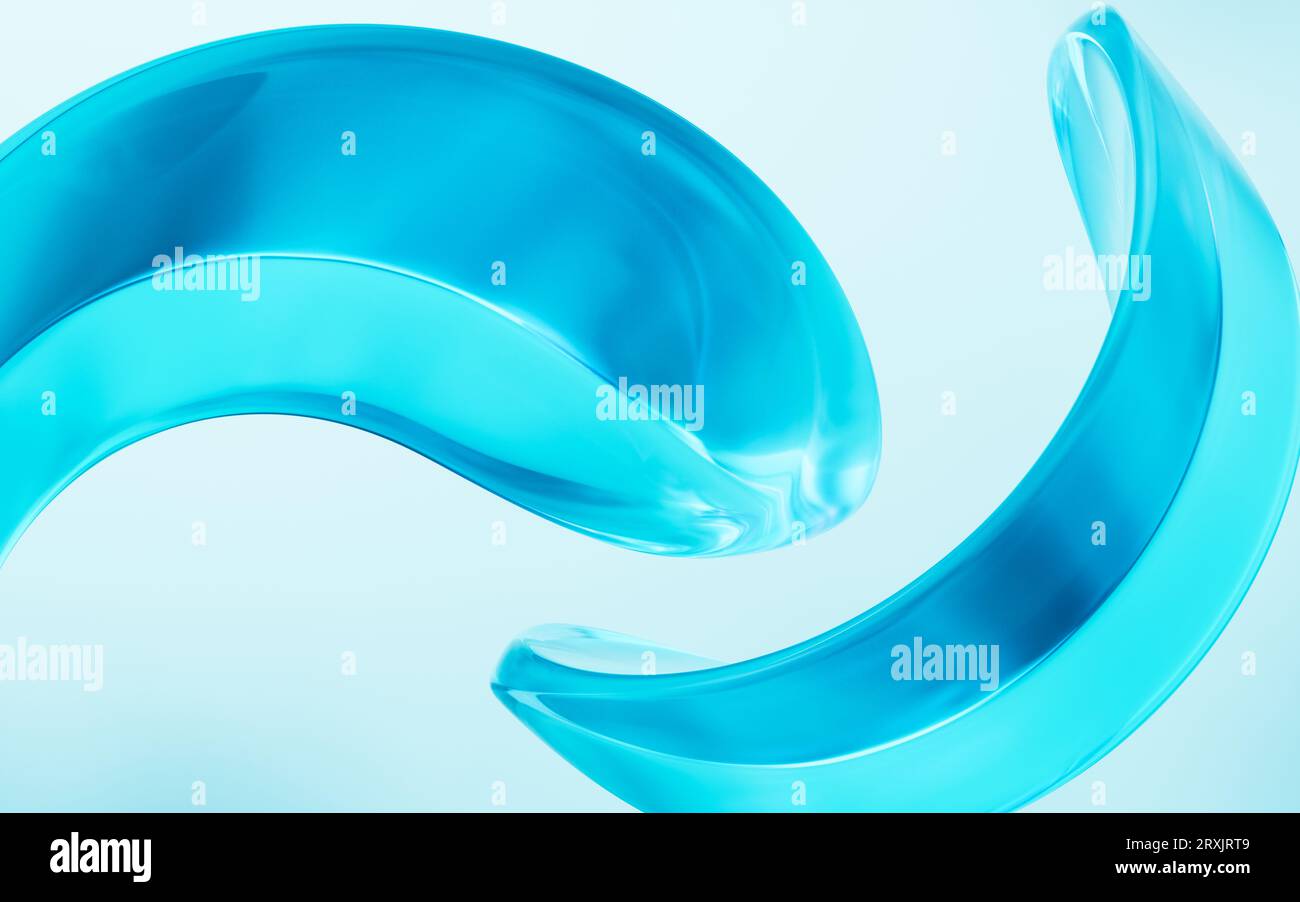 Abstract curve geometries background, 3d rendering. Digital drawing ...