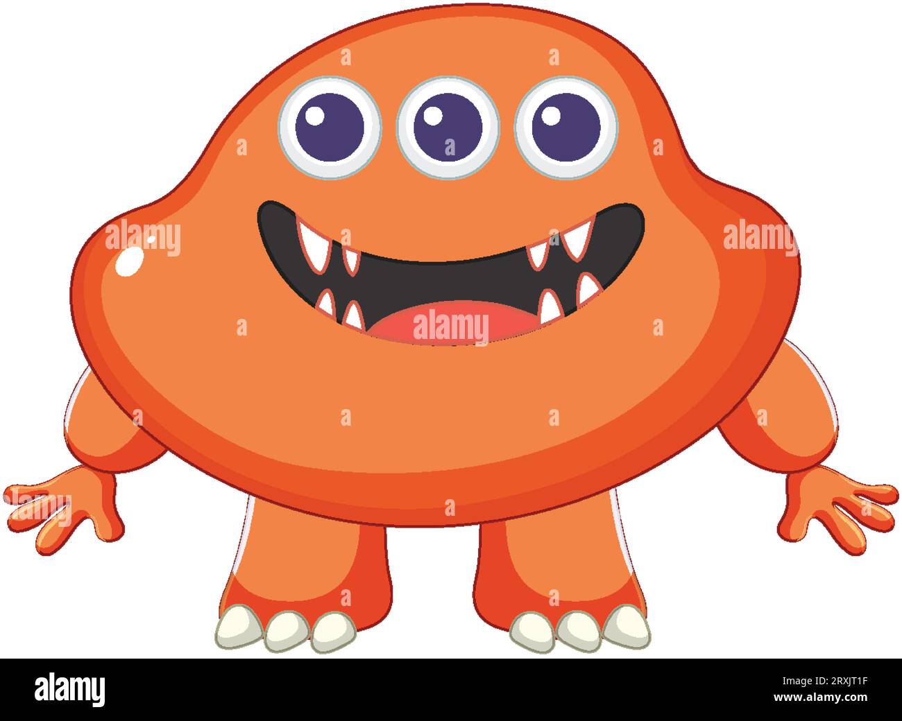 A cute and lovable cartoon character with three eyes Stock Vector Image ...