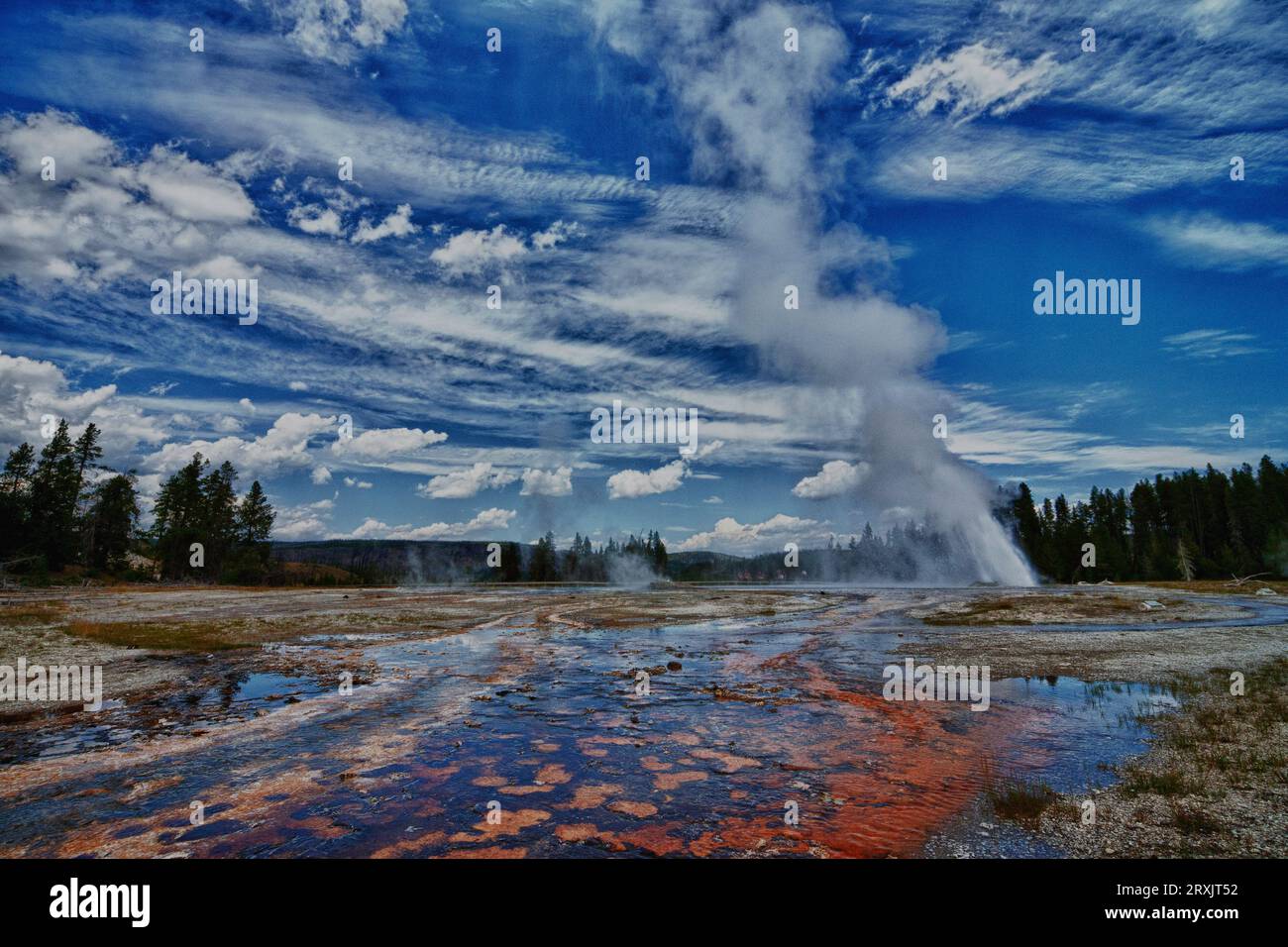 Daisy Geyser is one of the most famous, predictable geysers erupting ...