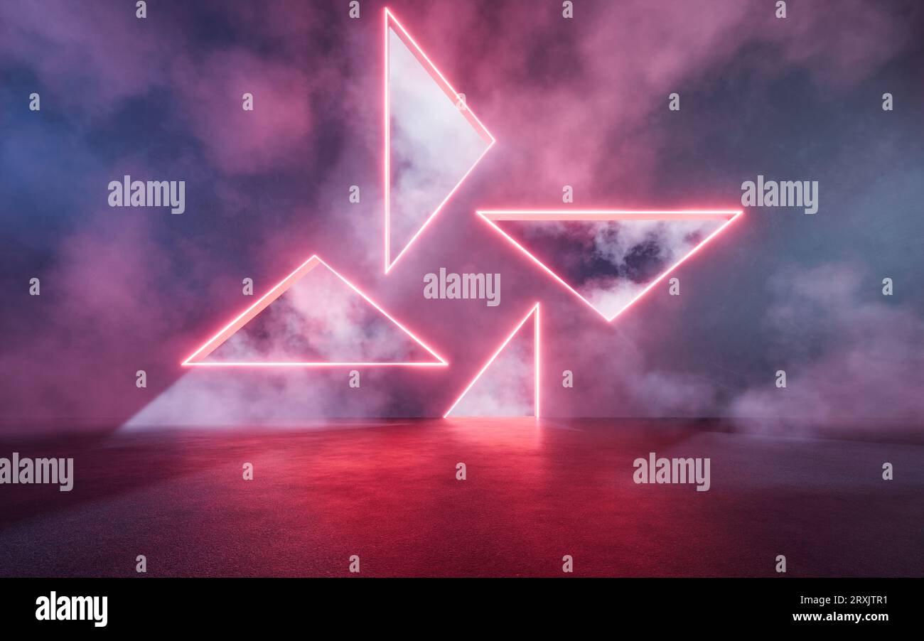 Smoke fog mist laser show club dark neon sci fi hi-res stock ...