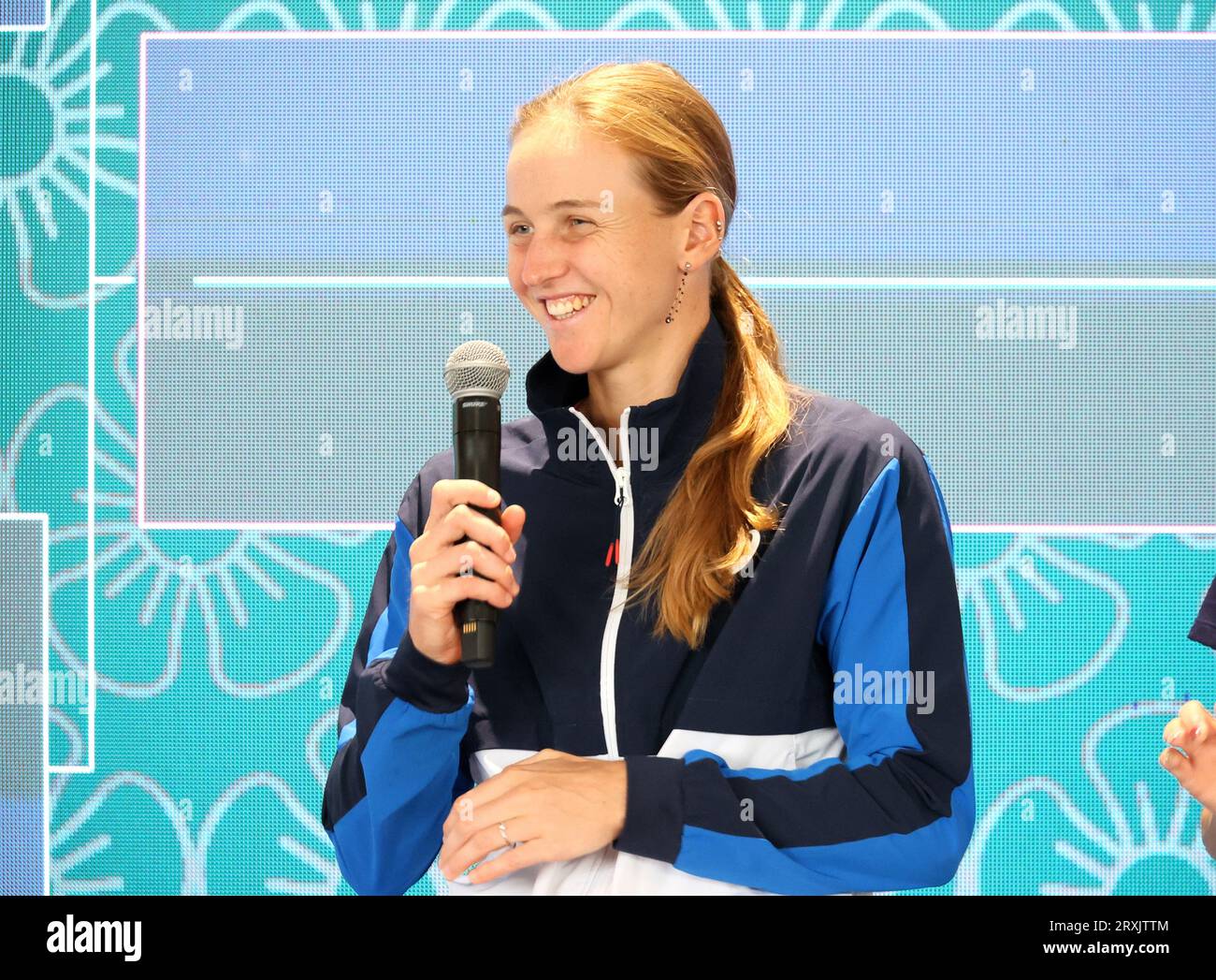 Tokyo, Japan. 26th Sep, 2023. Defending champion Liudmila samsonova ...