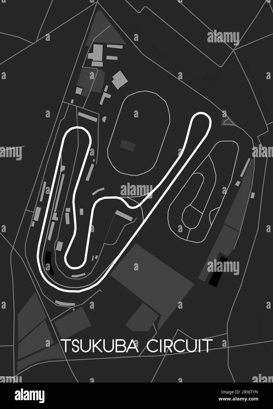 Tsukuba Circuit Race track map Stock Vector Image & Art - Alamy